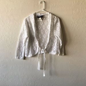 Requirements | Jackets & Coats | White Knit Jacket Cover | Poshmark